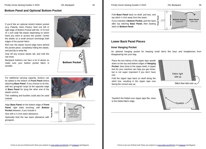 40 Litre Frameless* Ultralight Backpack – Prickly Gorse Gear